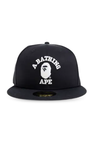 A BATHING APE Logo Baseball Cap - Navy Blue