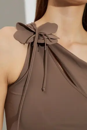 Coperni Appliquéd One-shoulder Dress