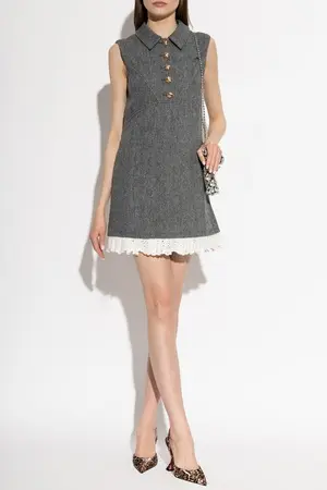 SELF-PORTRAIT Herringbone Mini Dress