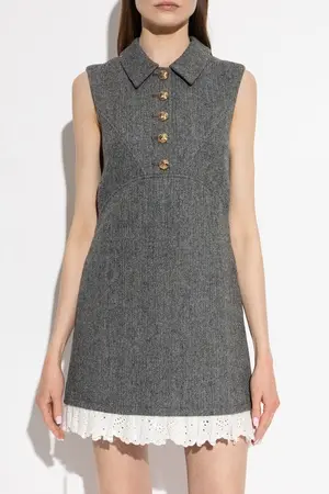 SELF-PORTRAIT Herringbone Mini Dress