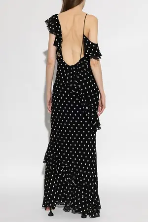 SELF-PORTRAIT Polka Dot Patterned Dress - Black