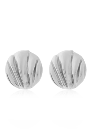 Chloé Pleats Clip-on Earrings Silver