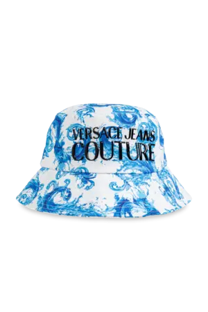 Versace Barocco Pattern Bucket Hat - Blue