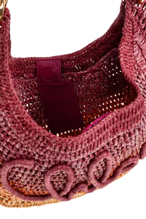 Chloé Hobo Bag Raffia Woven Design - Multicolour
