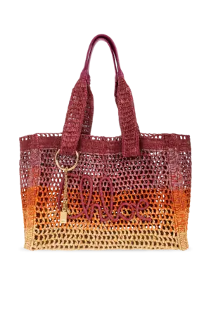 Chloé Summer Raffia Shopper Bag - Multicolour