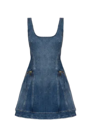 Denim Mini Dresses with Pockets