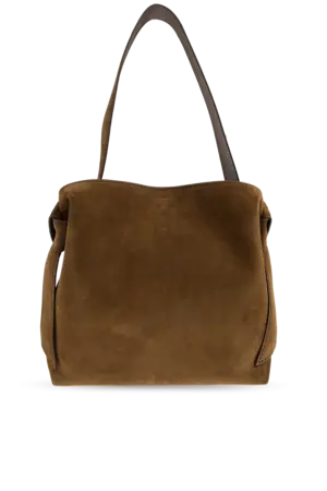 Acne Studios Suede Shoulder Bag With Logo