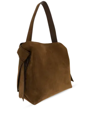 Acne Studios Suede Shoulder Bag With Logo