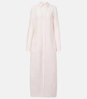 TOTEME Silk-blend Shirt Dress - Pink