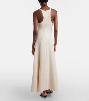 TOTEME Cotton Tweed Maxi Dress - Beige