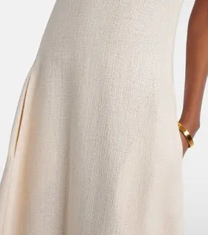 TOTEME Cotton Tweed Maxi Dress - Beige