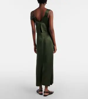 TOTEME Deconstructed Satin Slip Dress