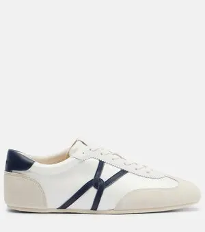 Veronica Beard Leather-trimmed Canvas Sneakers
