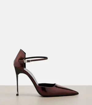 Gucci Bombshell Metallic Leather Pumps - Brown