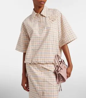 Prada Checked Cotton Poplin Top - Multicoloured