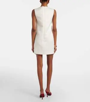 LEO LIN Yvonne Floral-appliqué Minidress - White