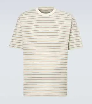Auralee Striped Cotton Jersey T-shirt - Multicoloured