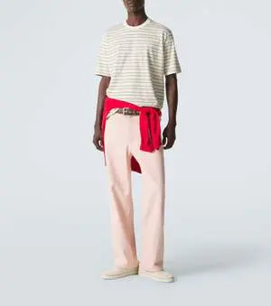 Auralee Striped Cotton Jersey T-shirt - Multicoloured