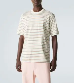 Auralee Striped Cotton Jersey T-shirt - Multicoloured