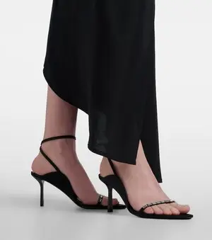Victoria Beckham Embellished Pointed Toe Stiletto Sandals