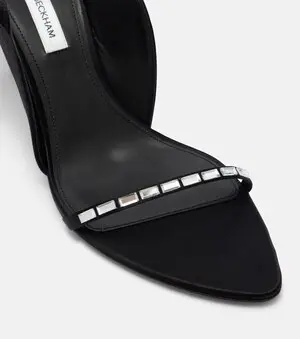 Victoria Beckham Embellished Pointed Toe Stiletto Sandals