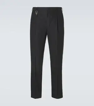 Prada Cotton Straight Leg Trousers - Black