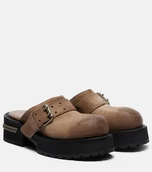 Balenciaga Metallic Mules Clogs For Women