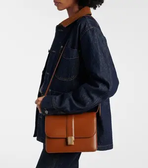 Khaite Blake Leather Crossbody Bag - Brown