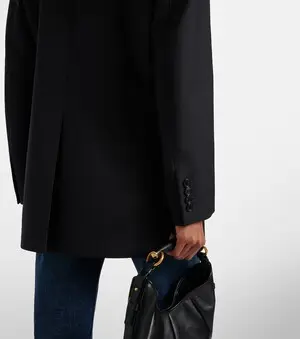 Saint Laurent Double-breasted Wool Blazer - Black