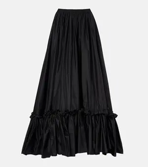 Saint Laurent Ruffled Maxi Skirt - Black