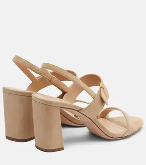 Veronica Beard Suede Slingback Sandals - Beige