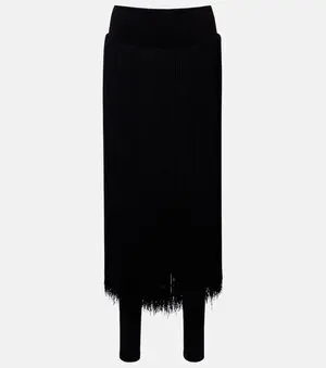Alaïa Fringed Leggings - Black