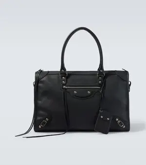 Balenciaga Le City Business Leather Tote Bag - Black