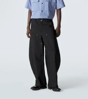 Sacai X Carhartt Wip Cotton Barrel-leg Pants