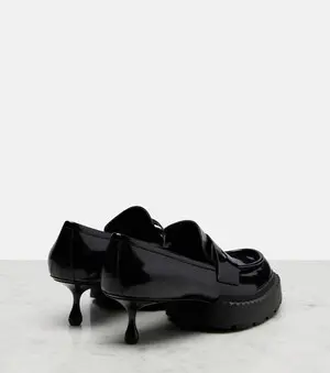 Noir Kei Ninomiya X Jimmy Choo Leather Loafer Pumps