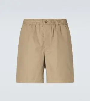 AMI Paris Cotton Gabardine Bermuda Shorts - Beige
