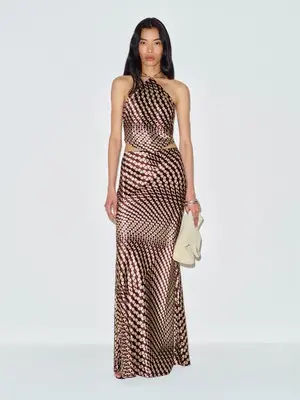 REFORMATION Silk Two-piece Set - Brown