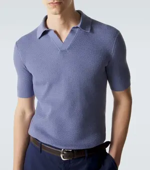 Zegna Knitted Cotton Polo Shirt