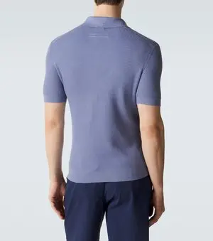Zegna Knitted Cotton Polo Shirt