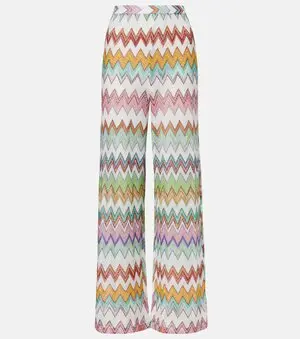 Missoni Zigzag Lame Wide-leg Pants - Multicoloured