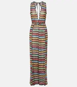 Missoni Zigzag Open-back Lamé Jumpsuit - Multicoloured