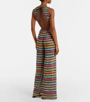 Missoni Zigzag Open-back Lame Jumpsuit