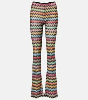 Missoni Zigzag Lamé Flared Pants - Multicoloured
