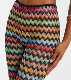 Missoni Zigzag Lamé Flared Pants - Multicoloured