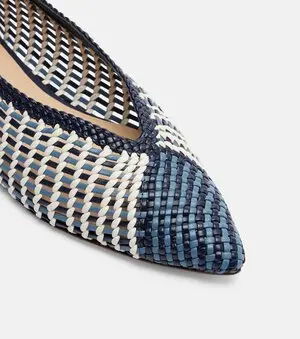 Veronica Beard Bancroft Woven Leather Ballet Flats