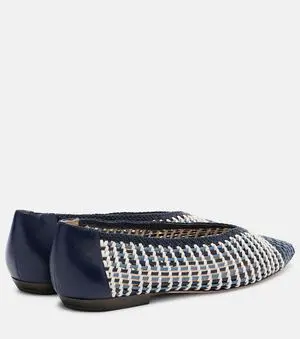 Veronica Beard Bancroft Woven Leather Ballet Flats