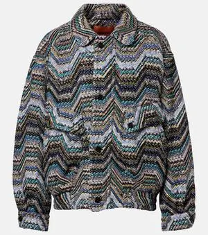 Missoni Zigzag Oversized Jacquard Wool-blend Jacket