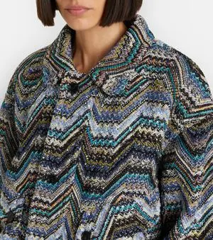 Missoni Zigzag Oversized Jacquard Wool-blend Jacket