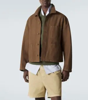 Auralee Cotton Twill Jacket - Brown