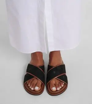 Max Mara Peonie Embroidered Slides